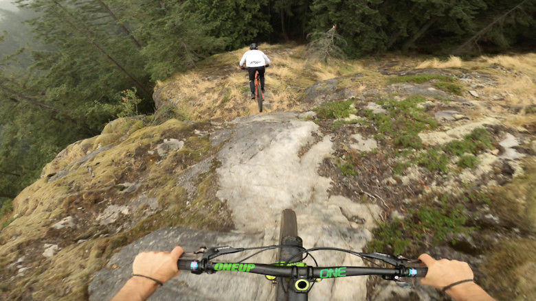 Remy Metailler rides the gnarliest line on the shore behind Steve ...