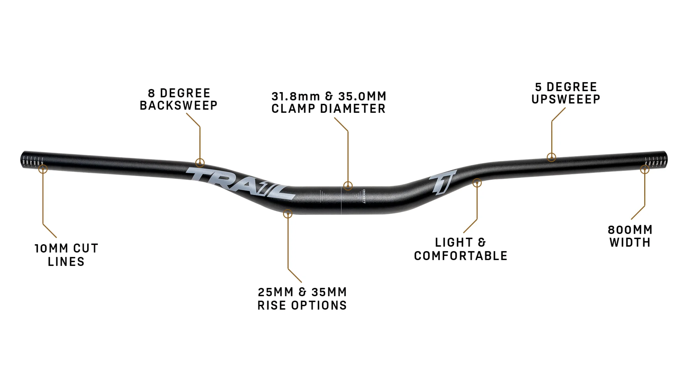 Trail One Crockett Alloy Handlebar - Reviews, Comparisons, Specs ...