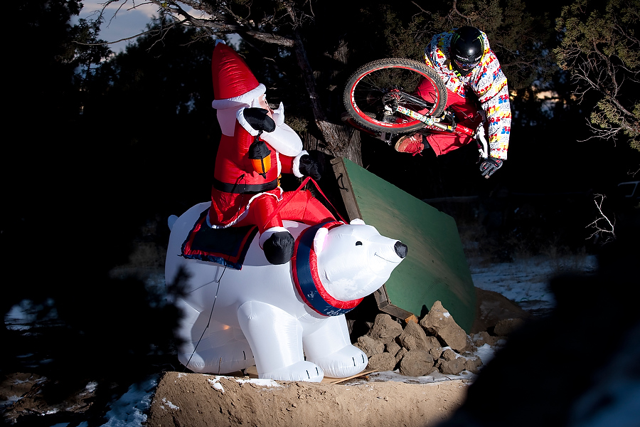 Snow and Santa - Sven Martin - Mountain Biking Pictures - Vital MTB