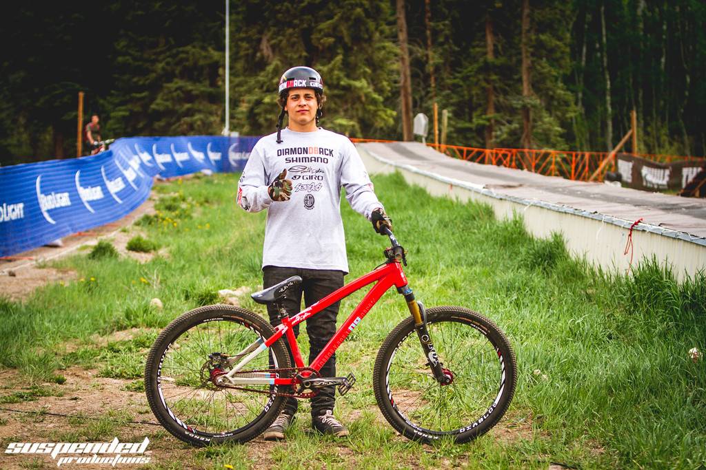 Carson Storch with his Diamondback Assault at GoPro Mountain Games ...