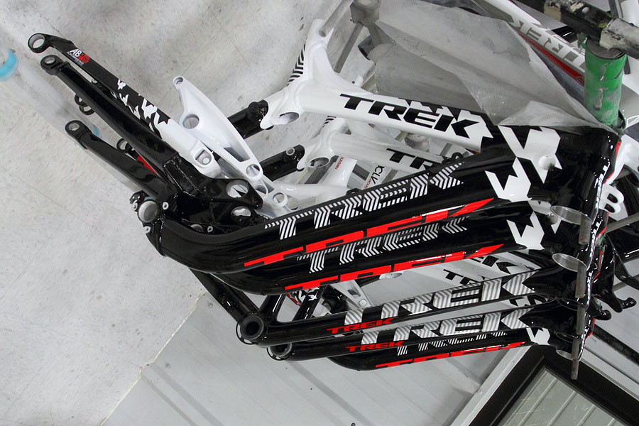 Fresh from paint - Trek World Racing World Champs Frames - Mountain ...