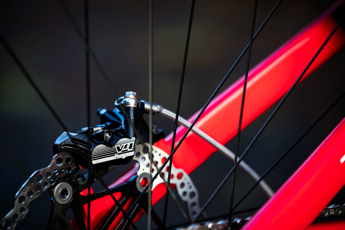 Hope Tech 3 V4 Brakes with 203mm Floating Rotors - Gee Atherton's 2018 ...