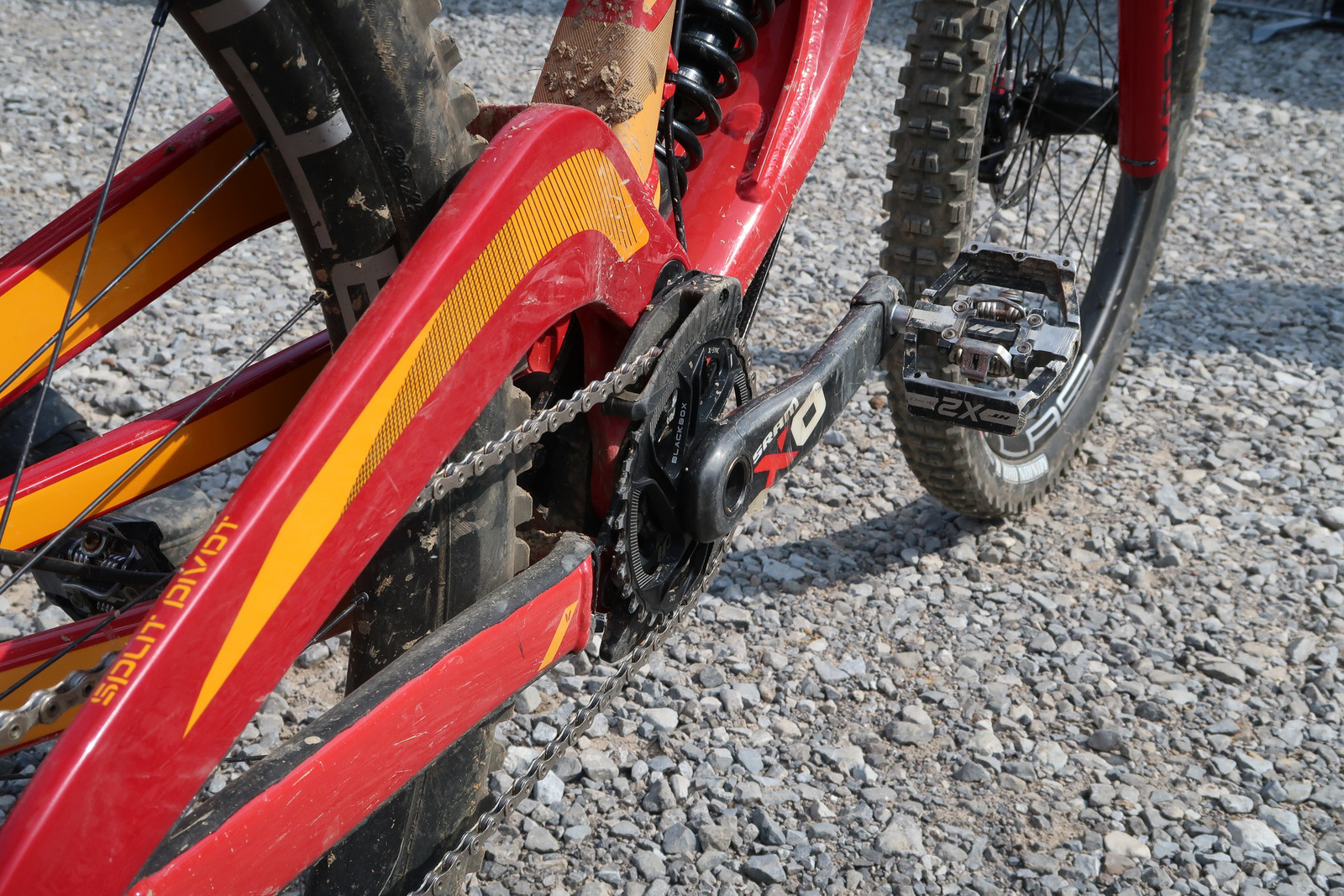 SRAM X0 DH Drivetrain, HT X2 Pedals - Dakotah Norton's Devinci UDFR ...