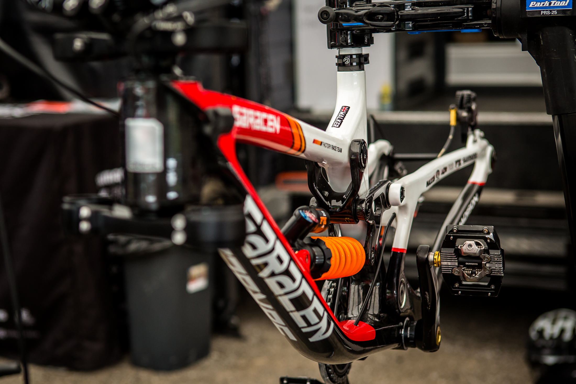 Matt Walker's Saracen - PIT BITS - Leogang World Cup Downhill - Mountain Biking Pictures - Vital MTB