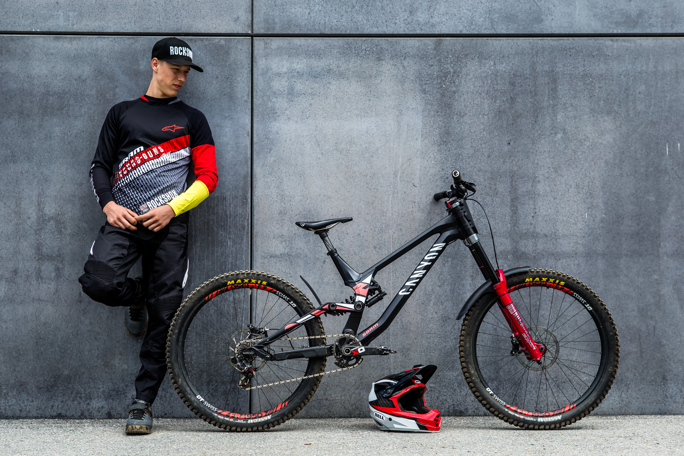 Simon Maurer with his Canyon Sender - PIT BITS - WORLD CHAMPS ...