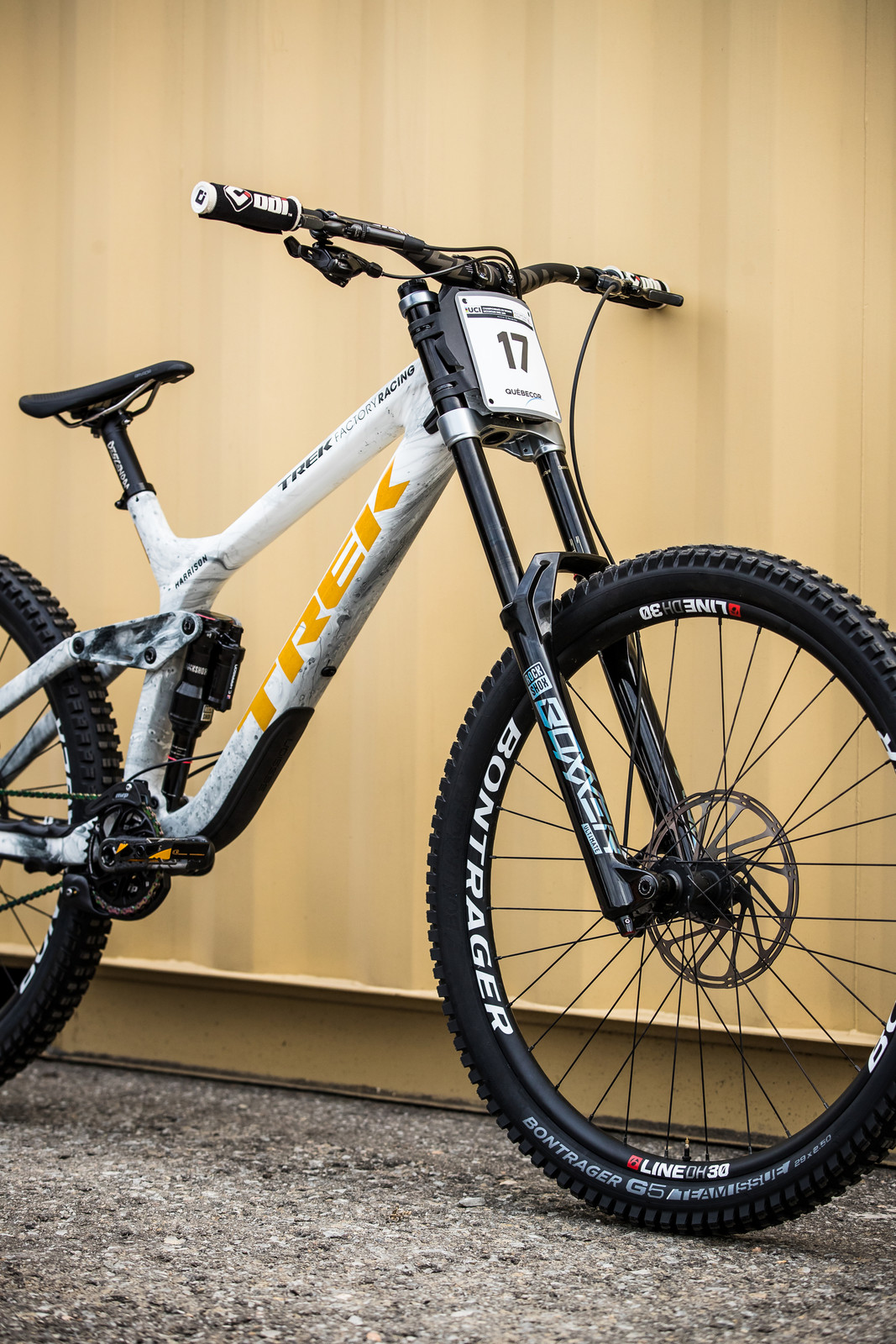 Front End - Charlie Harrison's Trek Session World Champs Race Bike ...