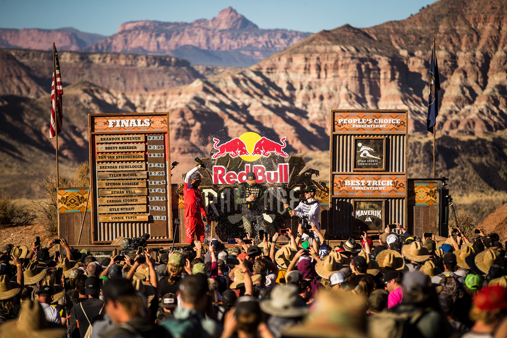 Champagne Showers at Rampage 2019 - 2019 Red Bull Rampage Finals Photos ...
