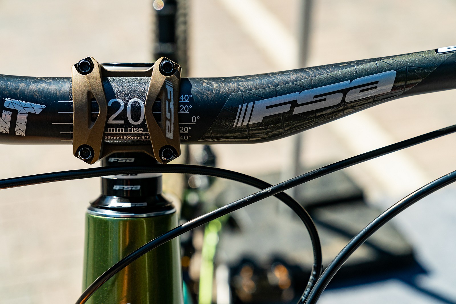 Close up of custom stem with FSA Bars - Sick Bike Builds from FSA at ...