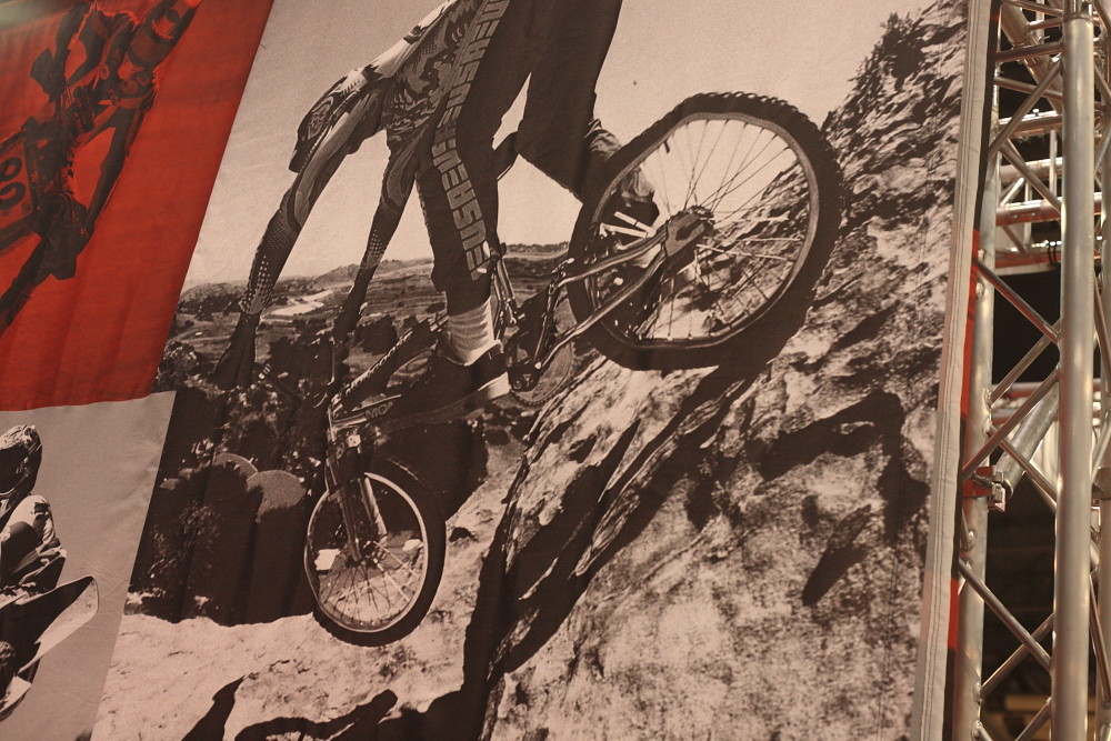 Sick old-timey poster at Bell - Interbike 2011 Day 3 - Mountain Biking ...
