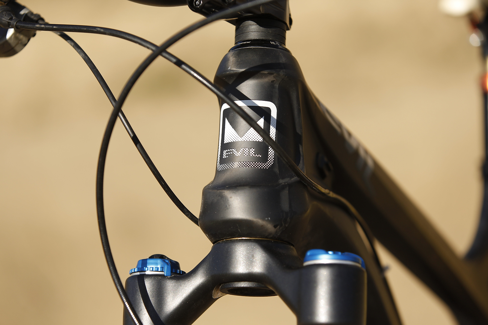 Evil Uprising Head Tube Detail - Filip Polc's Evil Uprising - Mountain ...