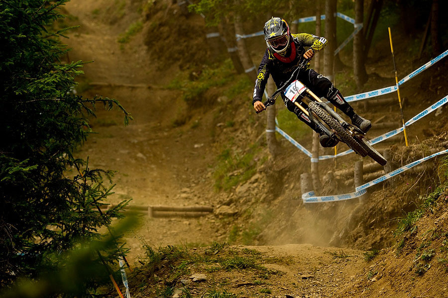 Luke Strobel Blasting - UCI World Cup: Champery Day 1 - Mountain Biking ...