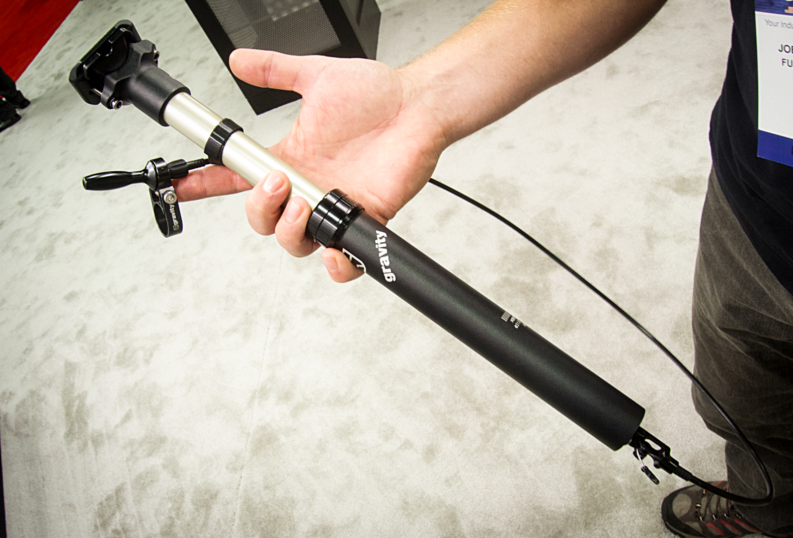 Gravity's New Dropper Post - 2016 Bike Components at Interbike ...