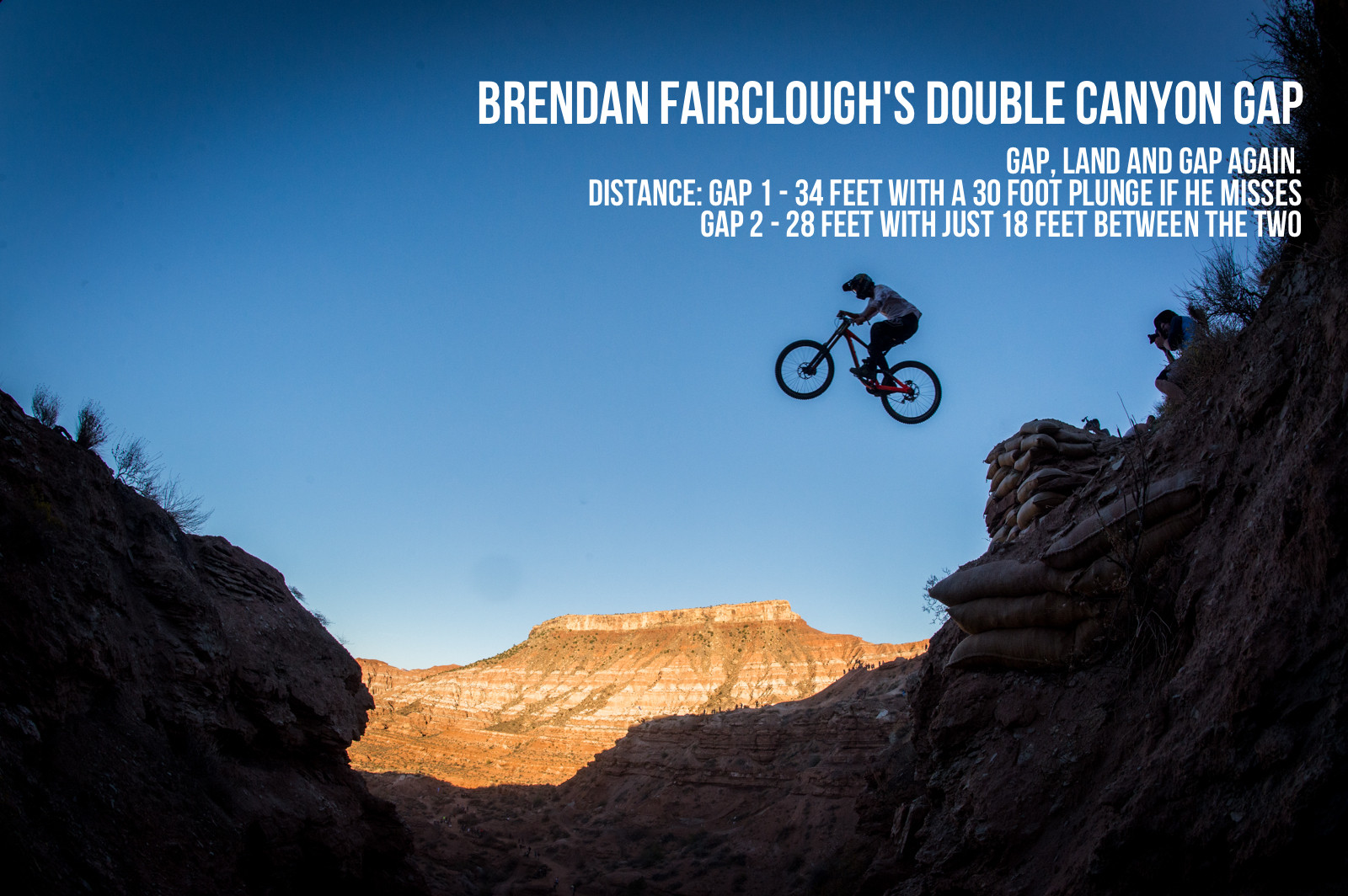 Brendan Fairclough's Double Canyon Gap at Rampage - HOW BIG? We measure ...
