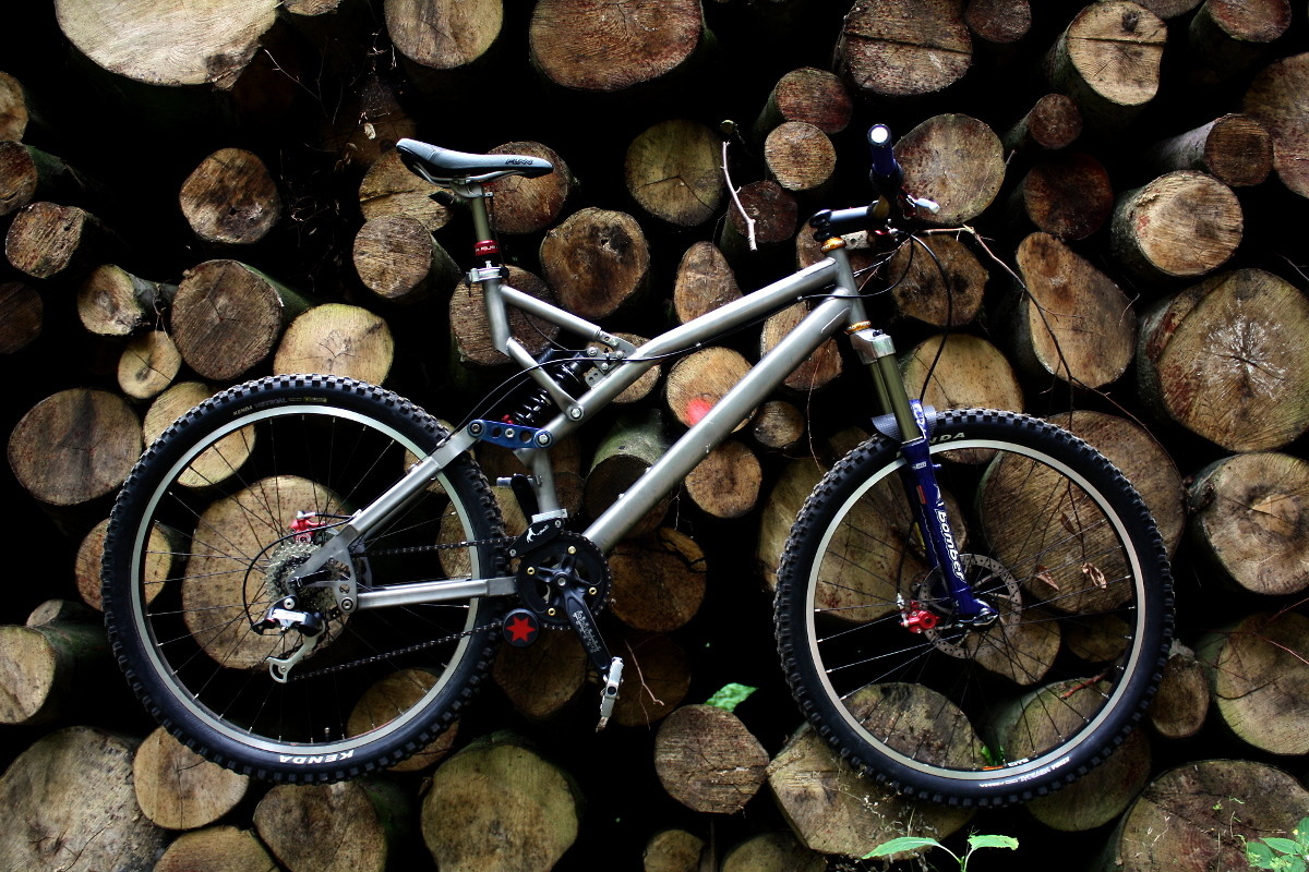 'heavy' metal - custom titanium 4-bar-150-mm frame - DrChaos's Bike ...