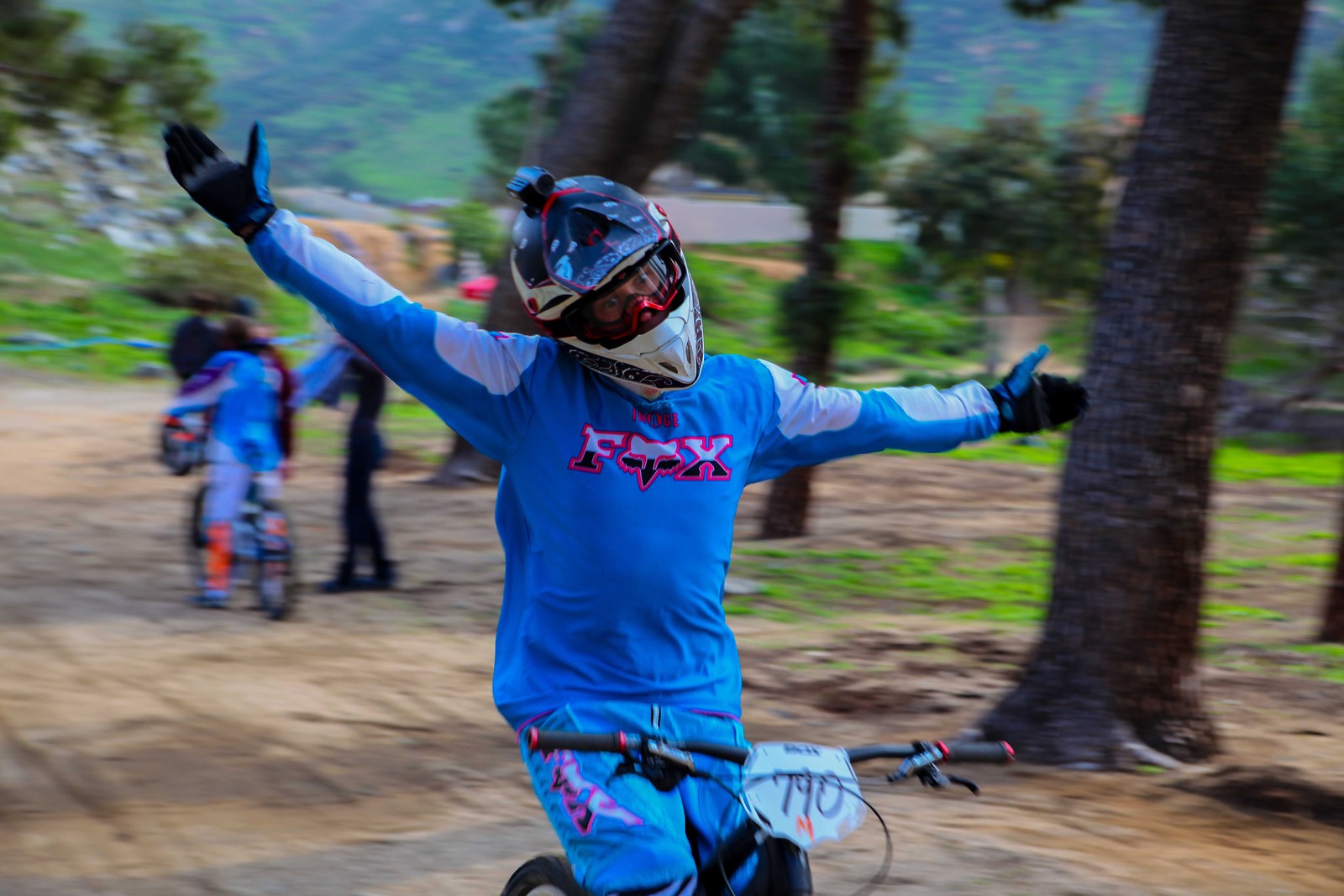 Ryan Bush gets excited after a succesful practice run - GnarHuck ...