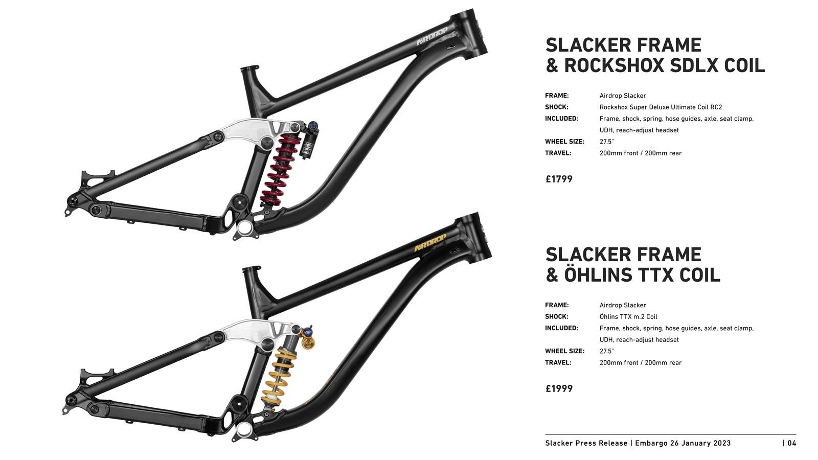 Airdrop Slacker DH / Park Bike Now Available - Mountain Bike Press ...