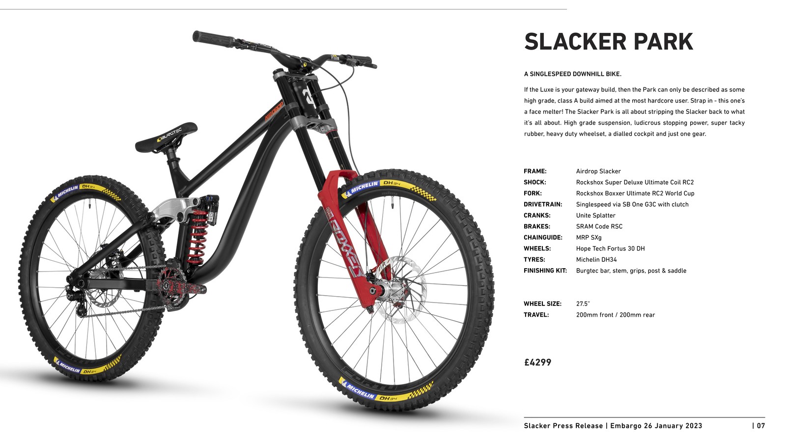 Airdrop Slacker DH / Park Bike Now Available - Mountain Bike Press ...