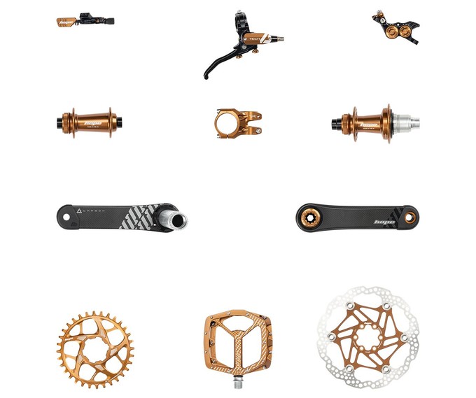 Hope Launches Carbon Crank, New Stem and Unlimited Bronze Colorway - Mountain Bike Press Release ...