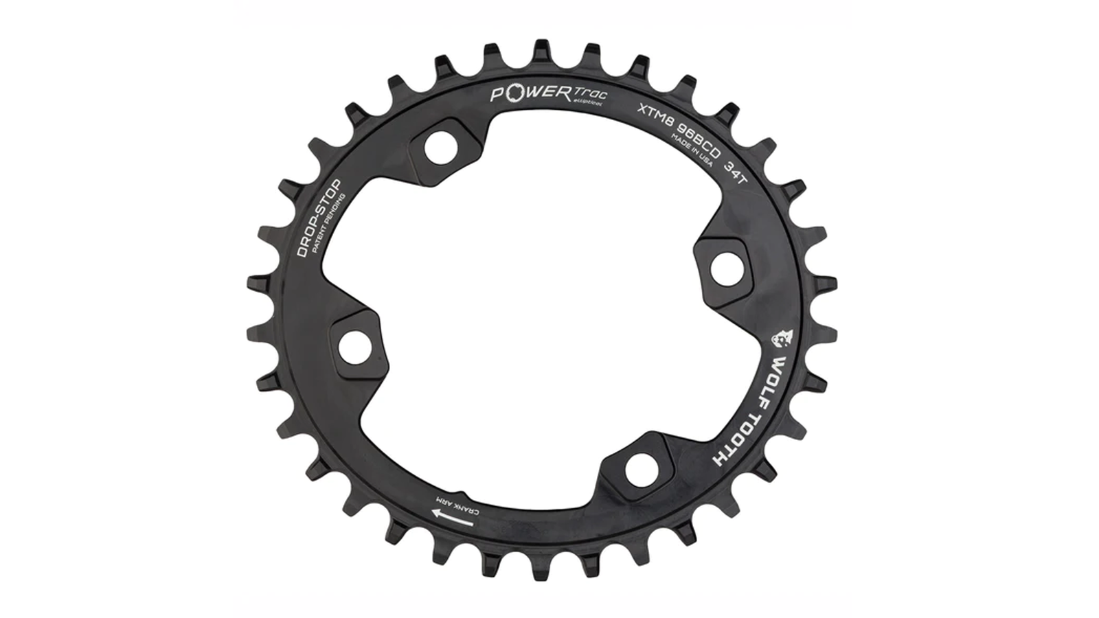 Wolf Tooth Oval 96 mm BCD Chainring for Shimano XT M8000 and SLX M7000 ...