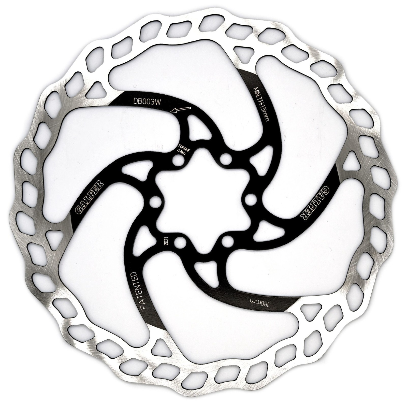 Galfer DB003W - 180mm X 1.8mm WAVE 6-Bolt Rotor - Reviews, Comparisons ...