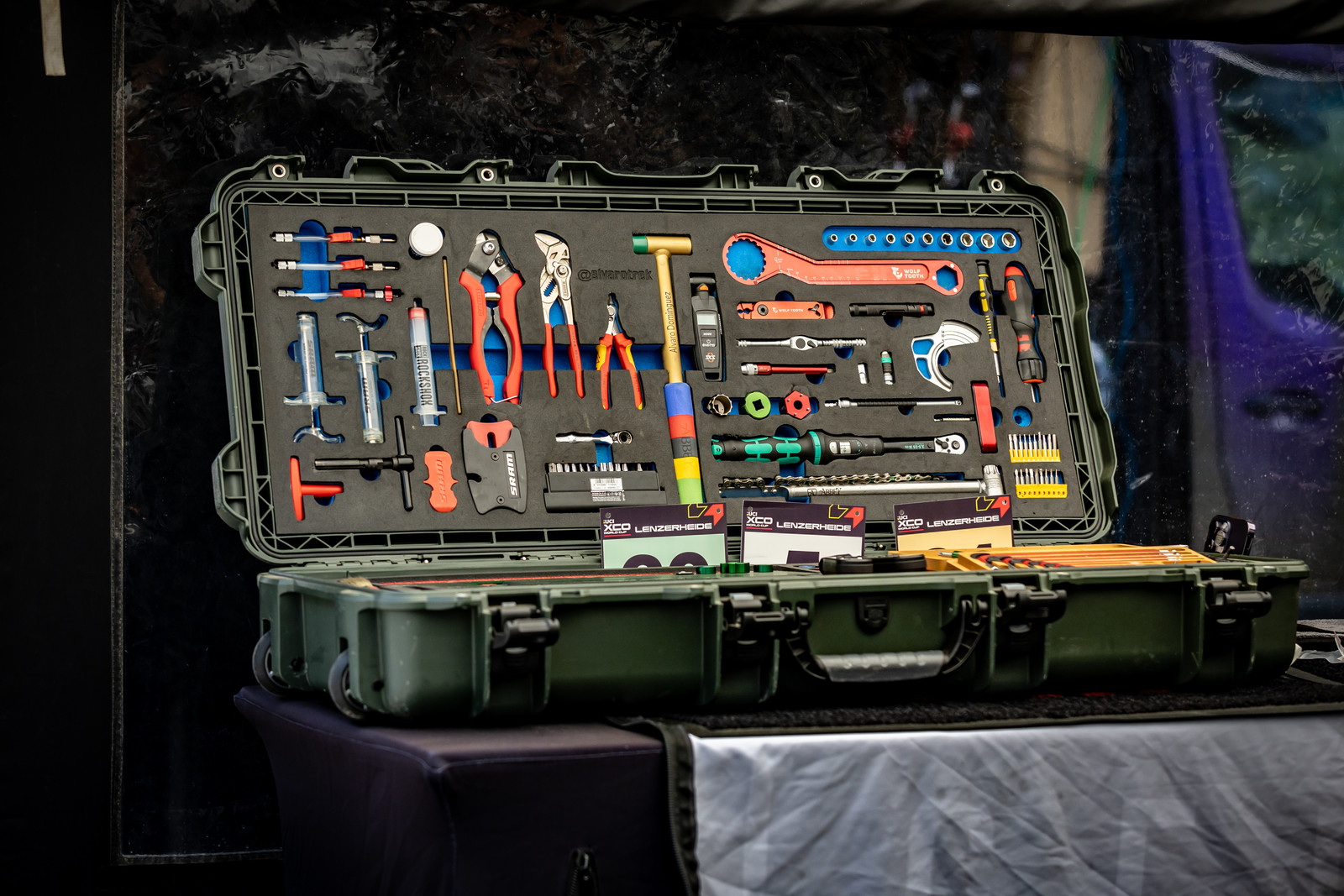 Toolbox of XC wrencher, Alvaro Dominguez - PIT BITS 2 - 2023 World Cup ...